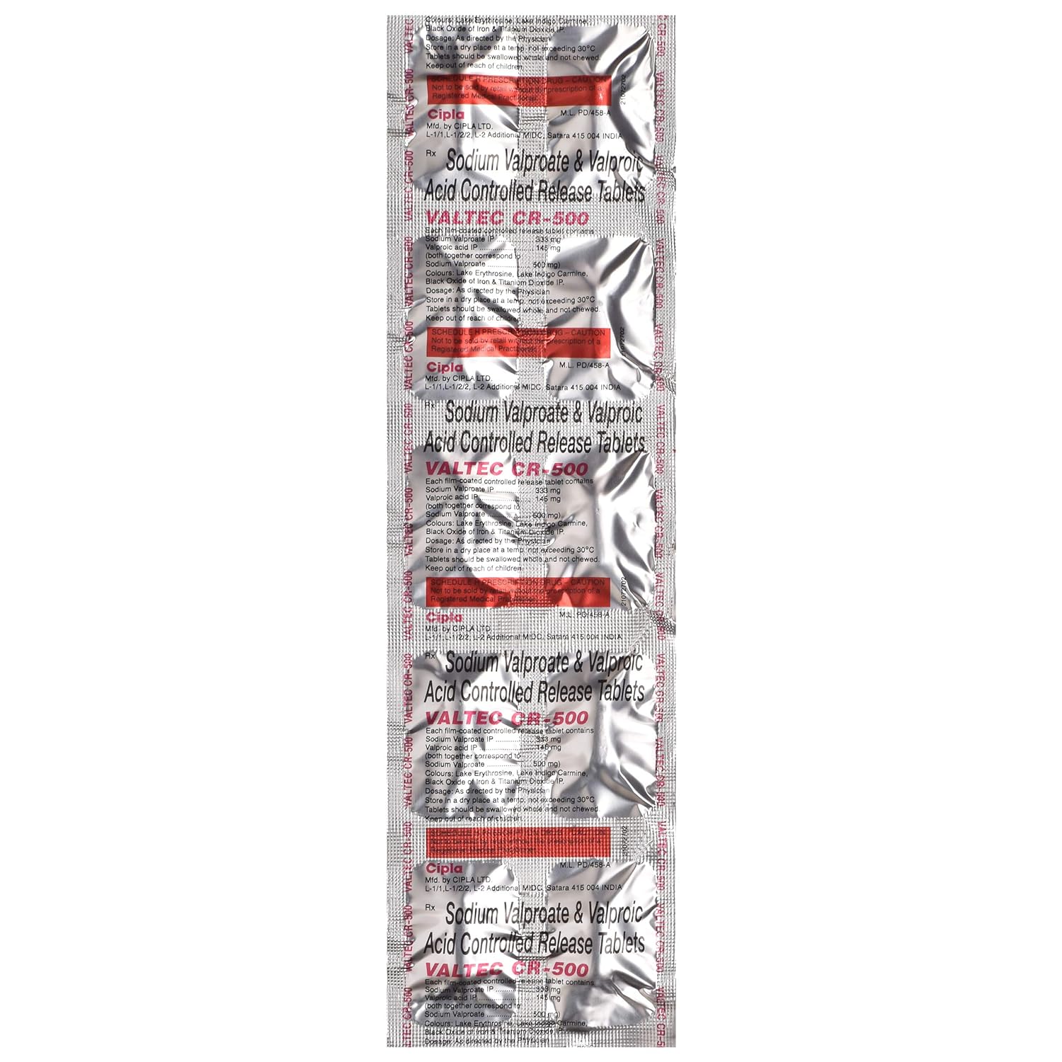 Valtec CR-500 - Strip of 10 Tablets : Amazon.in: Health & Personal Care