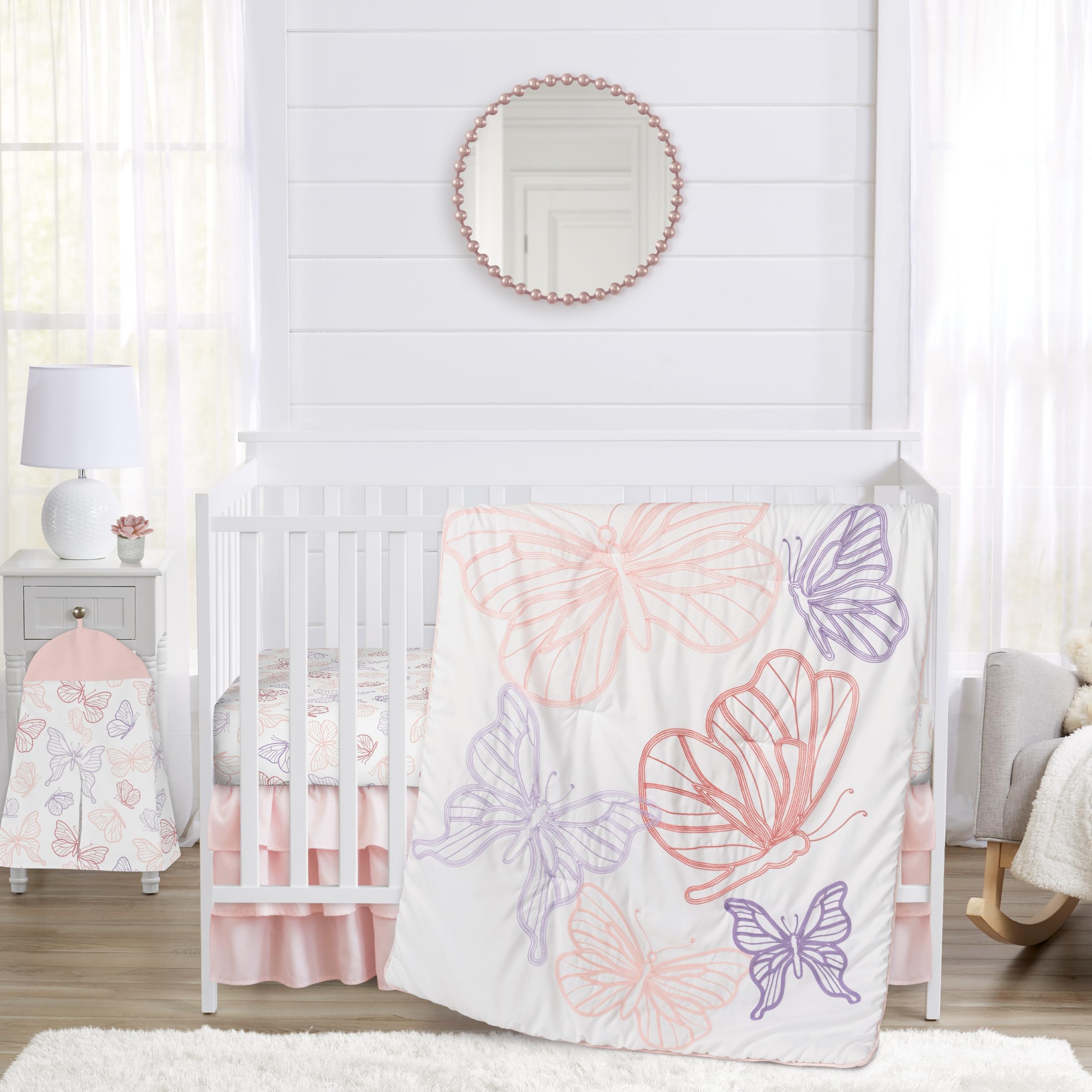 Amazon.com: Sweet Jojo Designs Shabby Chic Butterfly Girl Baby Crib ...