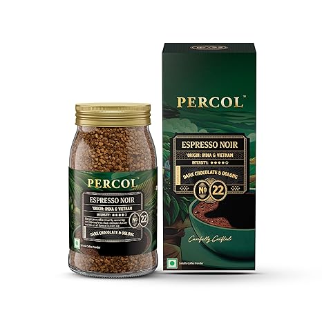 PERCOL Premium Instant Coffee | Espresso Noir Blend 22 | Crafted with ...