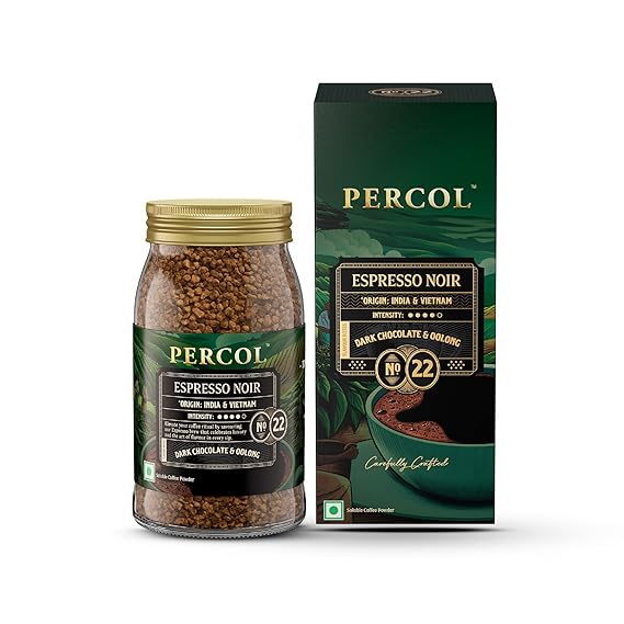 PERCOL Premium Instant Coffee | Espresso Noir Blend 22 | Crafted with ...