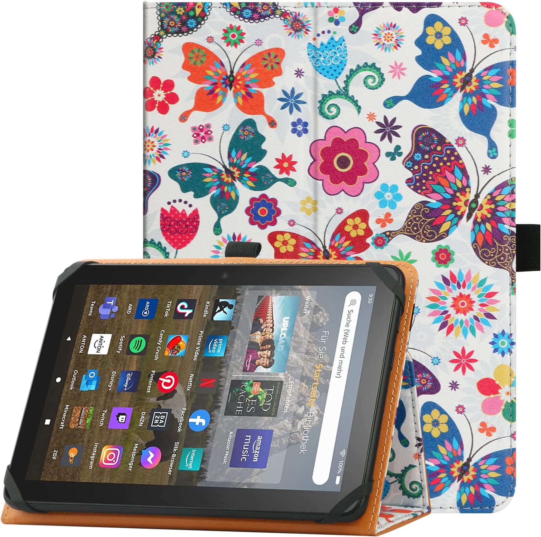 Amazon.com: Pudiceva Universal Case for 7.5-9.0 inch Tablet,Slim Folio ...