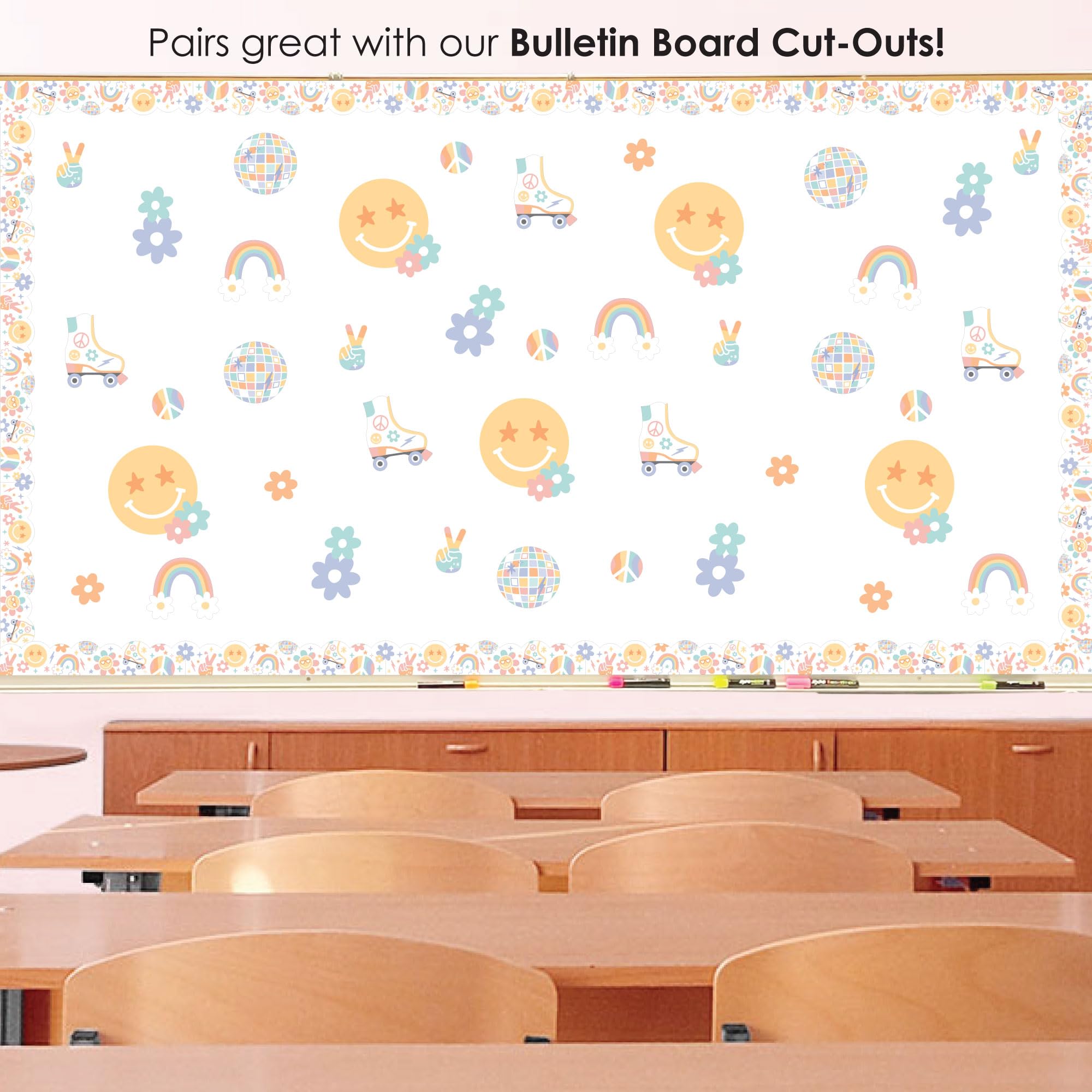 Snapklik.com : Big Dot Of Happiness Retro Pastel Scalloped Classroom ...