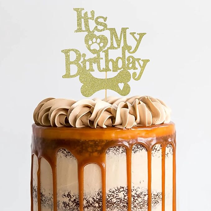 Amazon.com: It My Birthday Cake Topper - Dog 1st Birthday Cake Topper ...