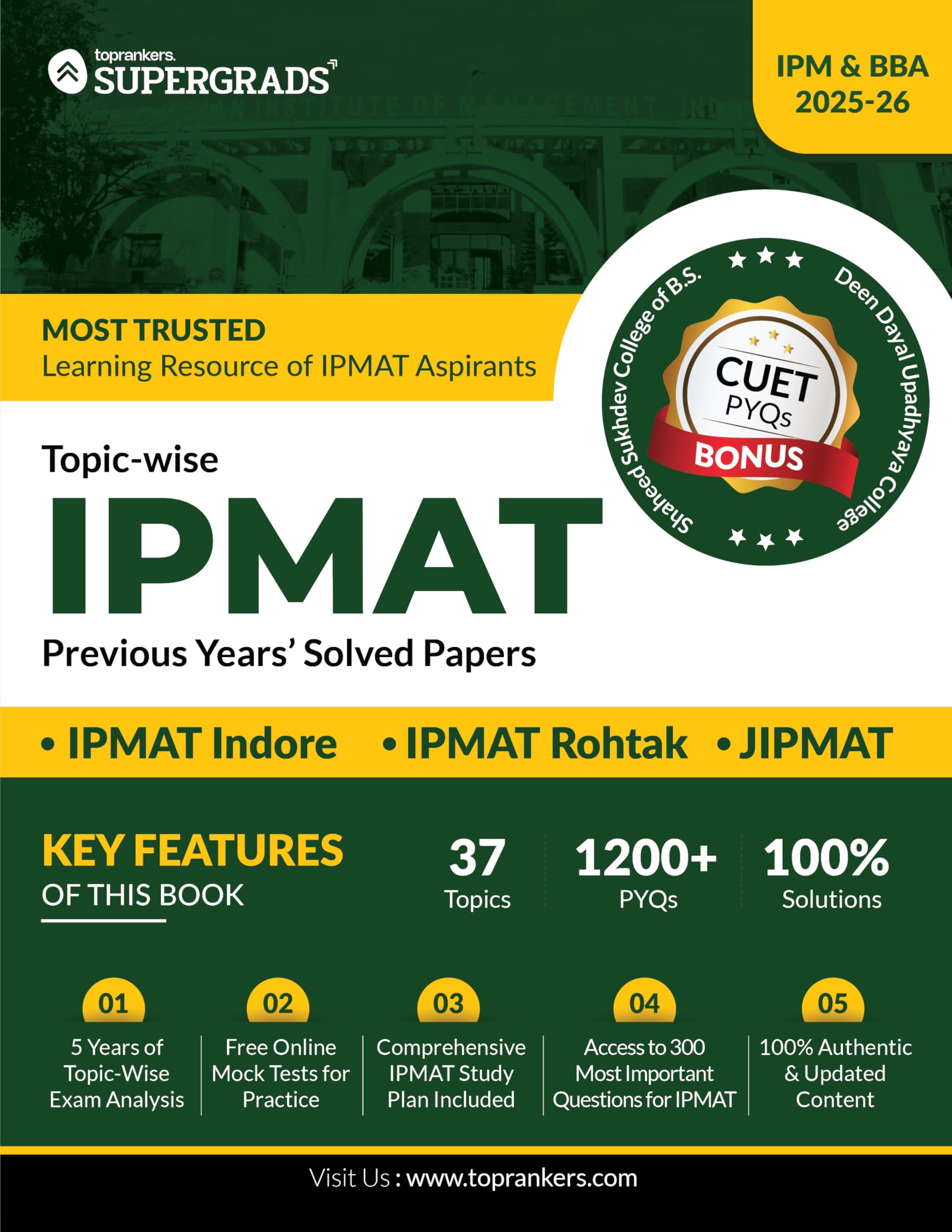 Buy IIM IPMAT Preparation Books by Supergrads (Set of 3 books including ...