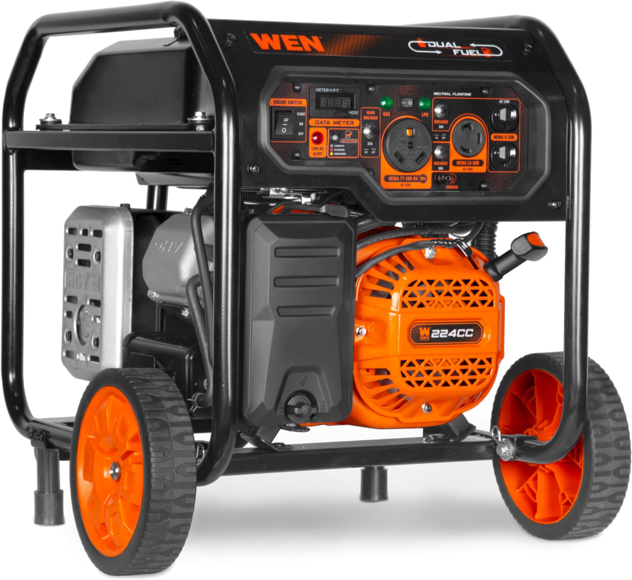 Amazon.com: WEN 5,600-Watt Dual Fuel Portable Generator with Wheel Kit ...