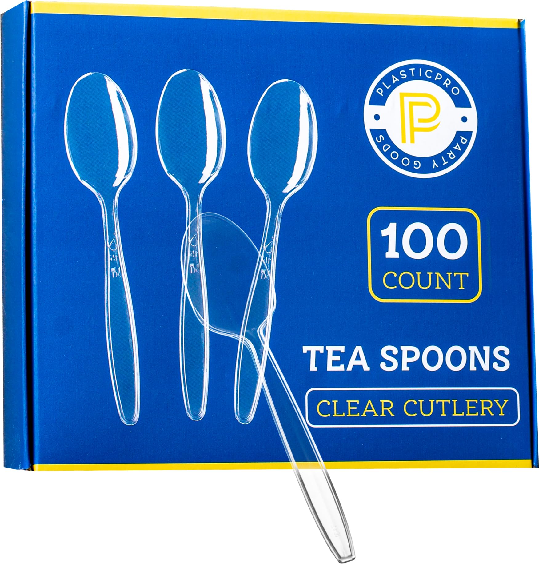 Snapklik.com : Plasticpro Disposable Clear Plastic Tea Spoons ...