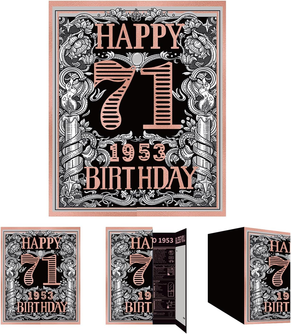 Amazon.com : Gcardist 2024 71st Woman Birthday Greeting Card, 71 Years ...