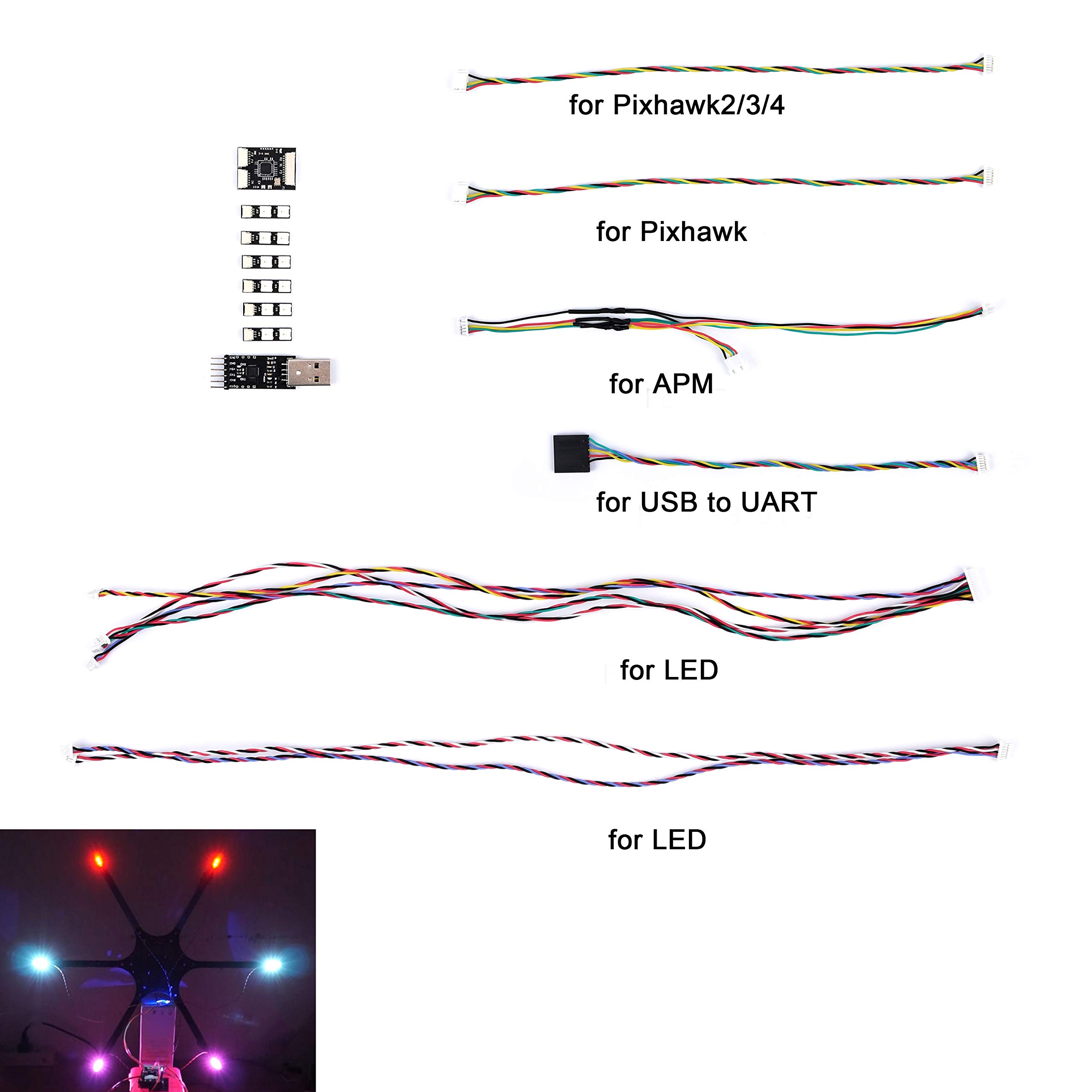 Buy Pixhawk Mavlink External LED w/Controller for Pixhawk2 Ardupilot ...