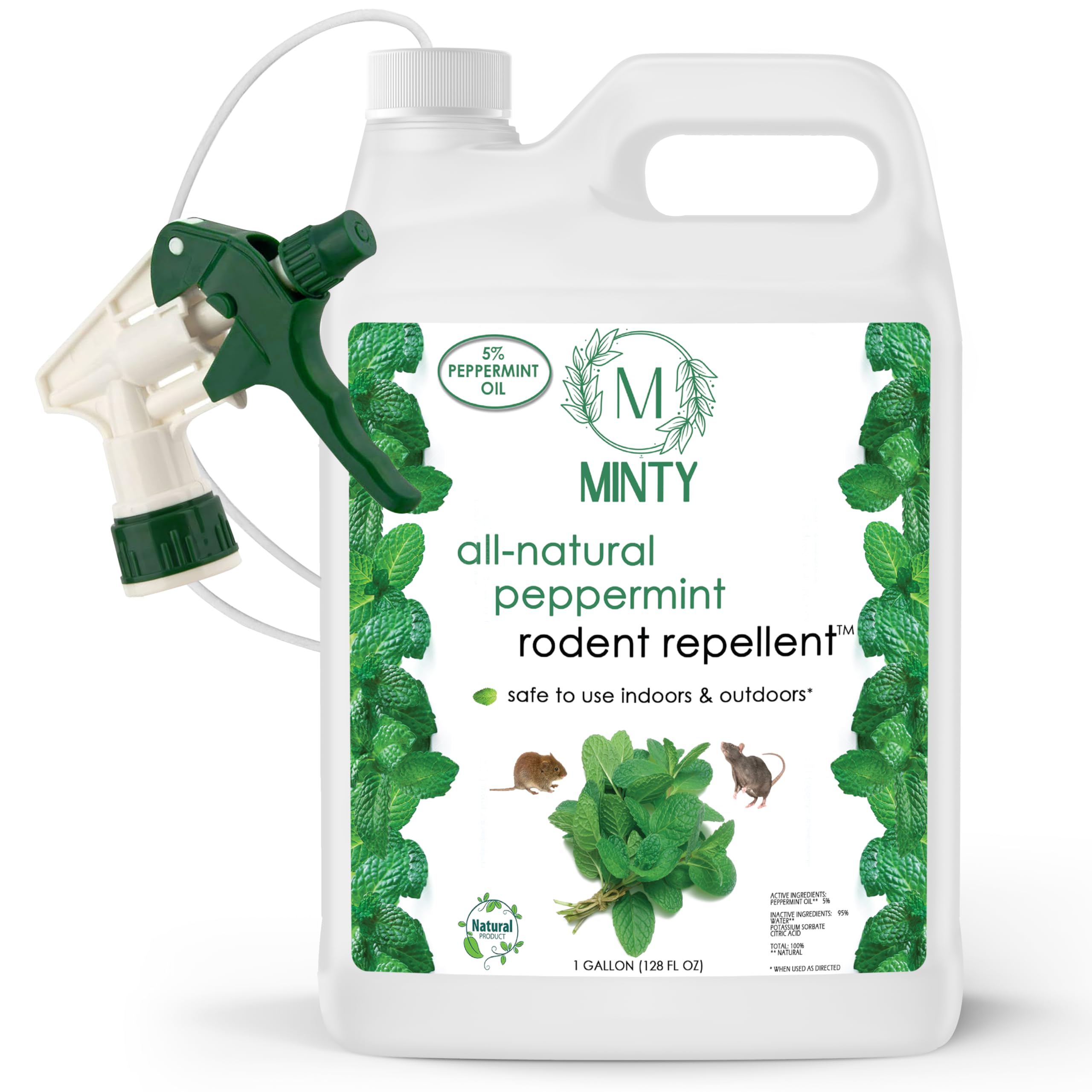 Amazon.com: Minty Rodent Repellent, Natural 5% Peppermint Oil Spray for ...