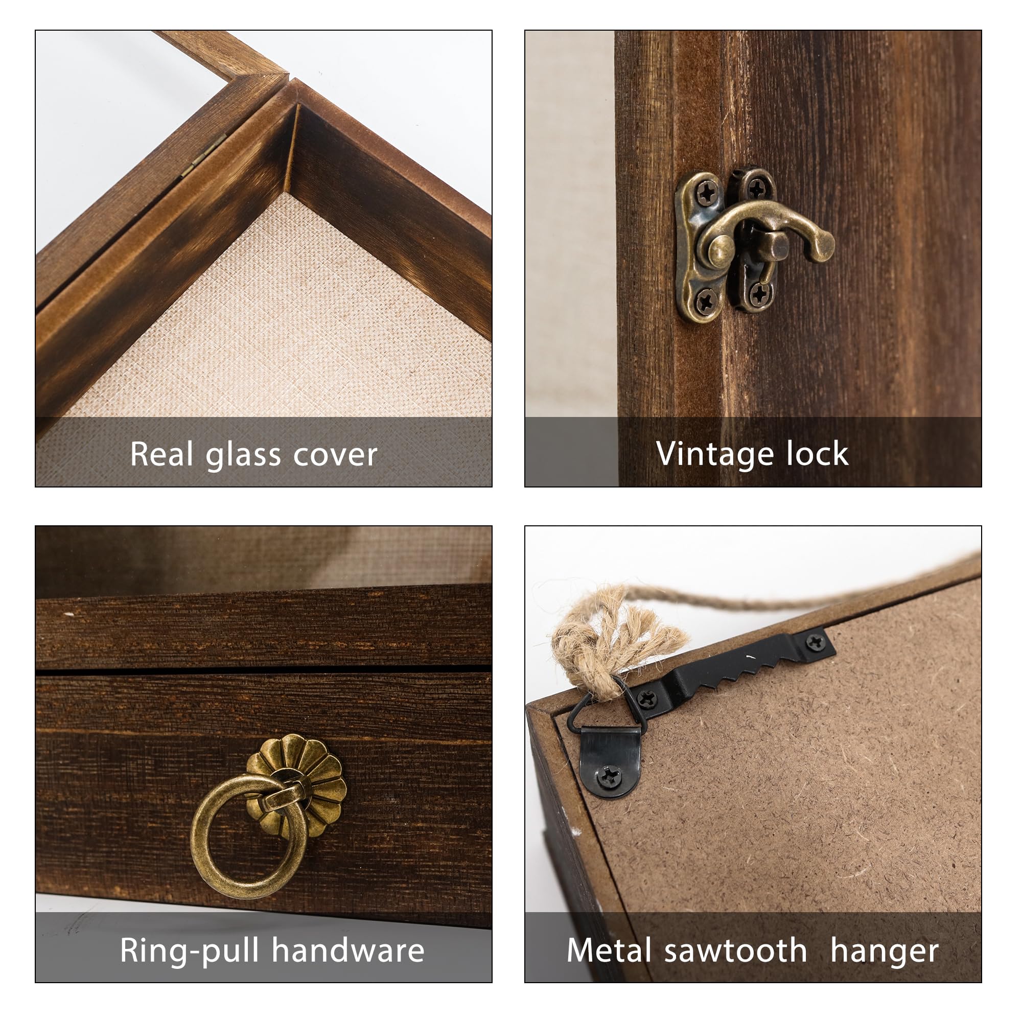 FramePro 11x16 Deep Shadow Box Frame with Drawer and Soft Line Back ...