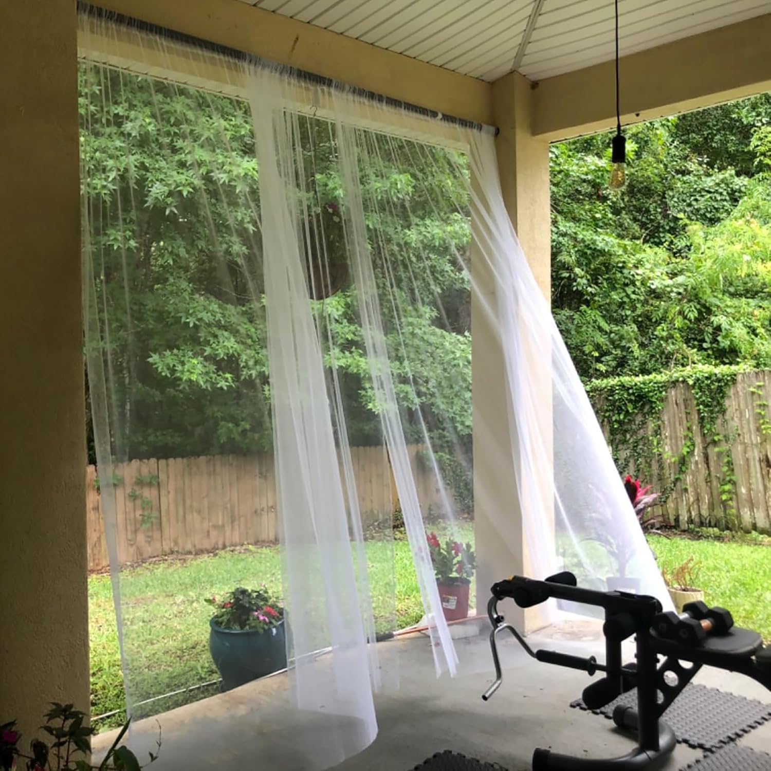 GITOHLD Outdoor Mosquito Net for Porch/Patio/Canopy/Gazebo - 2 Panels ...
