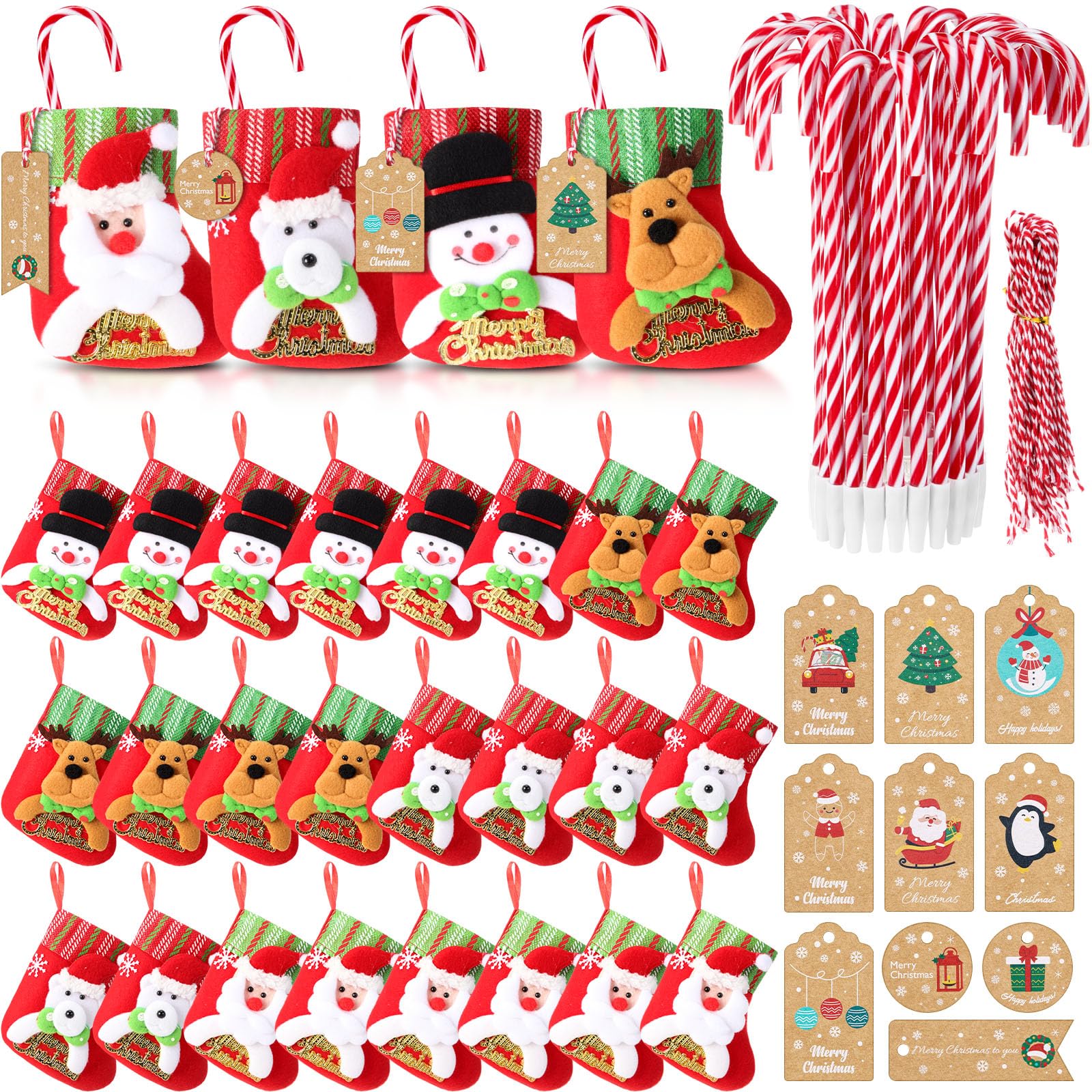 Amazon.com: CroBlissful 122 Pieces Christmas Stockings Gift Set for ...