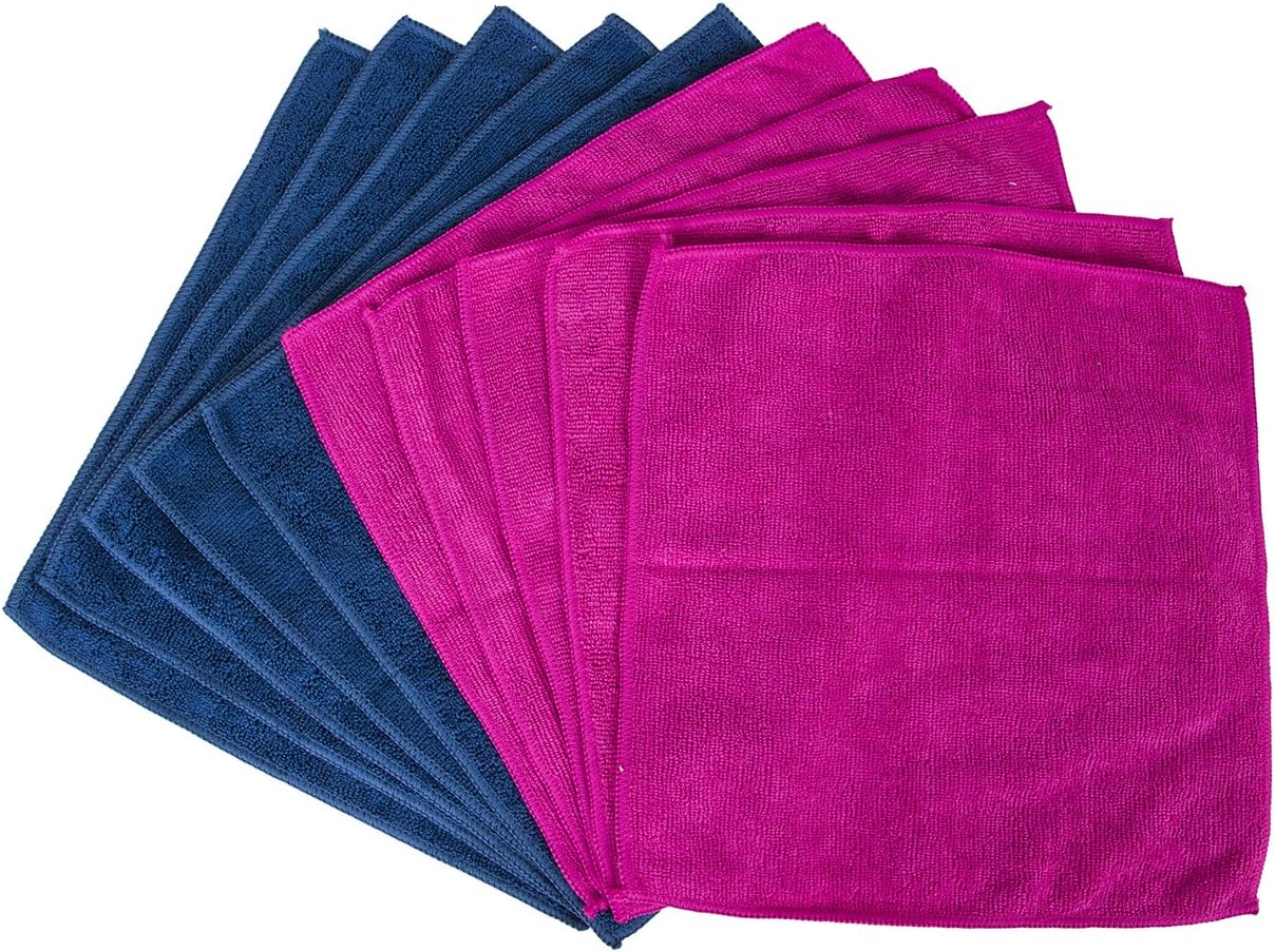 EvriHome Solid Color Microfiber Cloths 10pk, Soft Absorbent Non ...