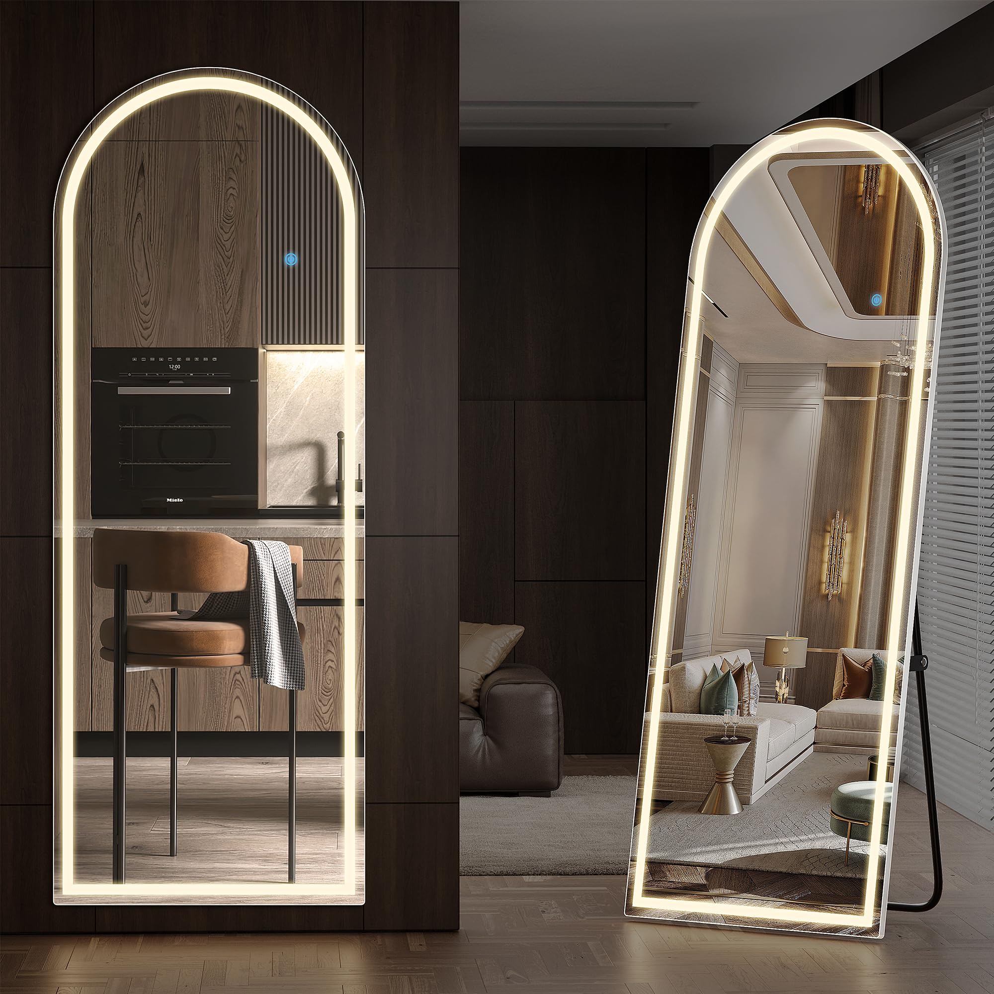 Snapklik.com : 71" X 26" Arched Full Length Mirror