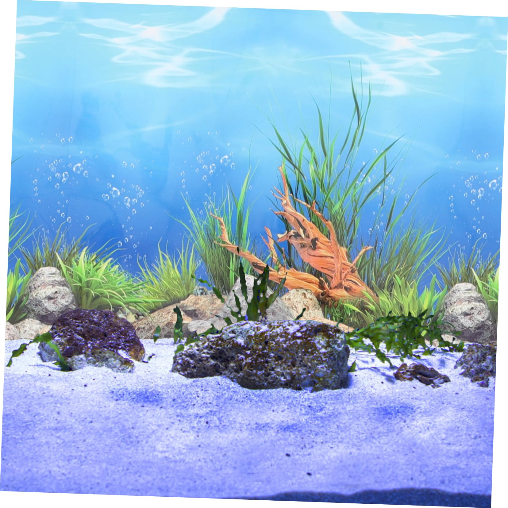 Custom Fish Aquarium Clings Aims Studio Black 3D Aquarium Backgrounds,