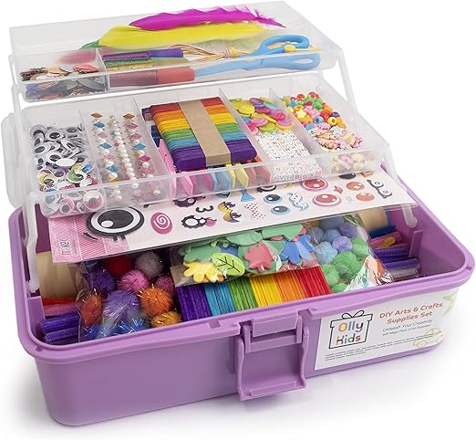 Olly Kids Arts And Crafts Supplies Set 1000 Pieces Giftable Craft Box olly-kids-arts-and-crafts-supplies-set-1000-pieces-giftable-craft-box