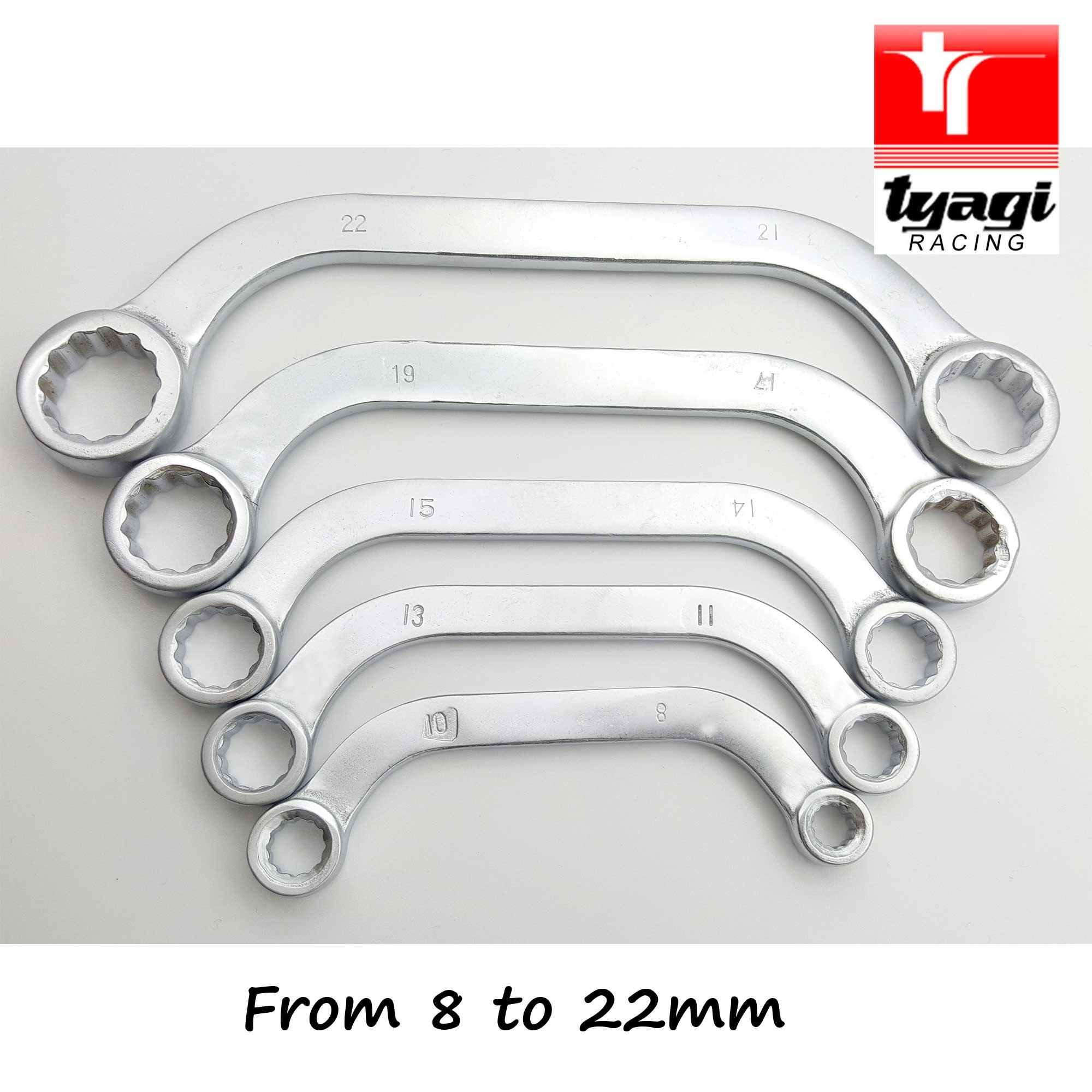 Buy Tyagi Racing U Shape Half Moon Wrench Spanner Set Obstruction Curve ...