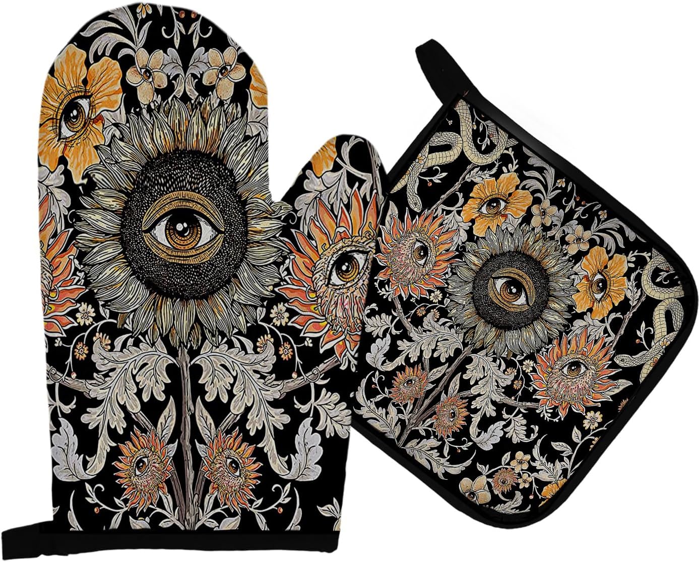 Amazon.com: Mingnei Tarot Evil Eye Halloween Oven Mitts and Pot Holders ...