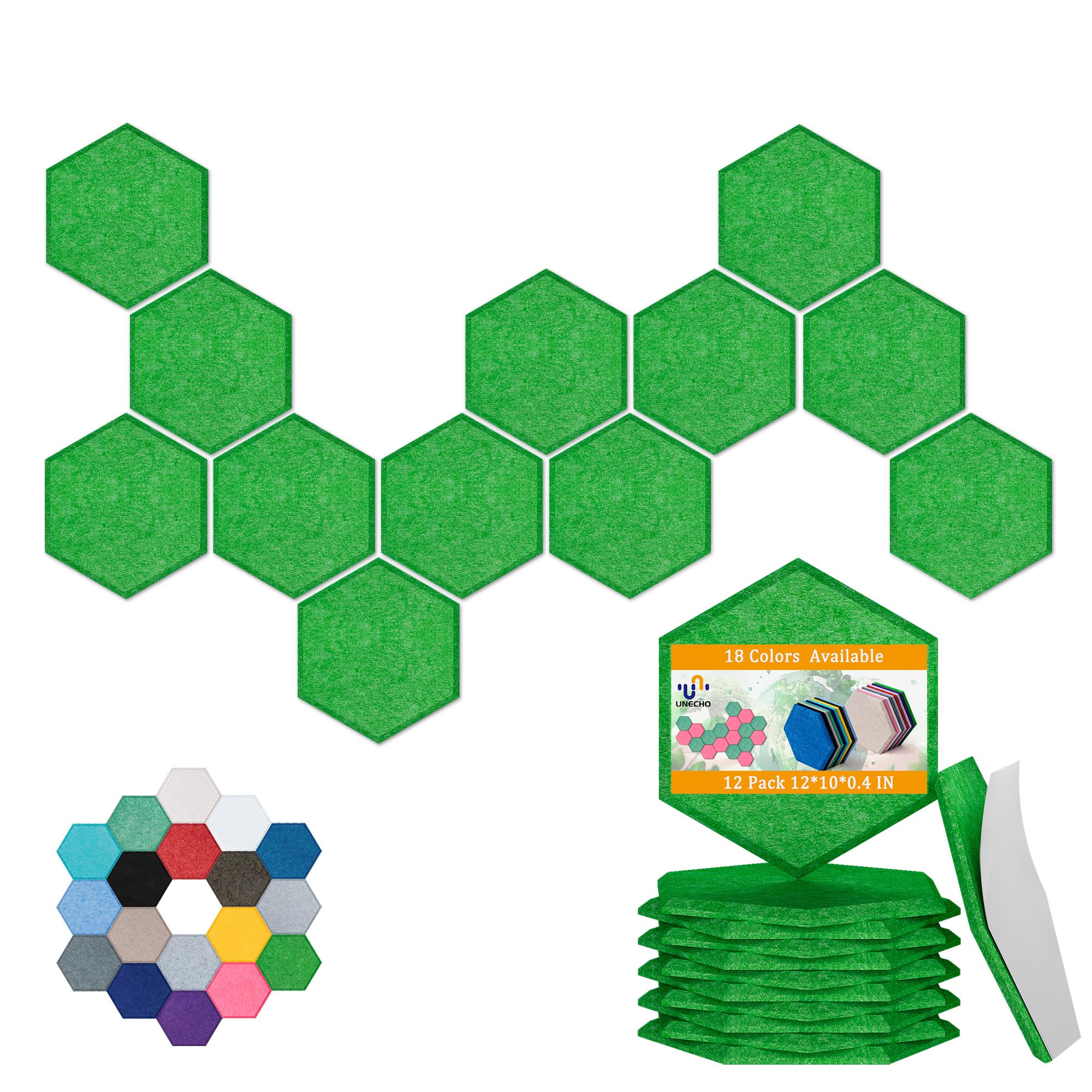 Amazon.com: Hexagonal Acoustic Panels-12 Pack High-Density Sound ...