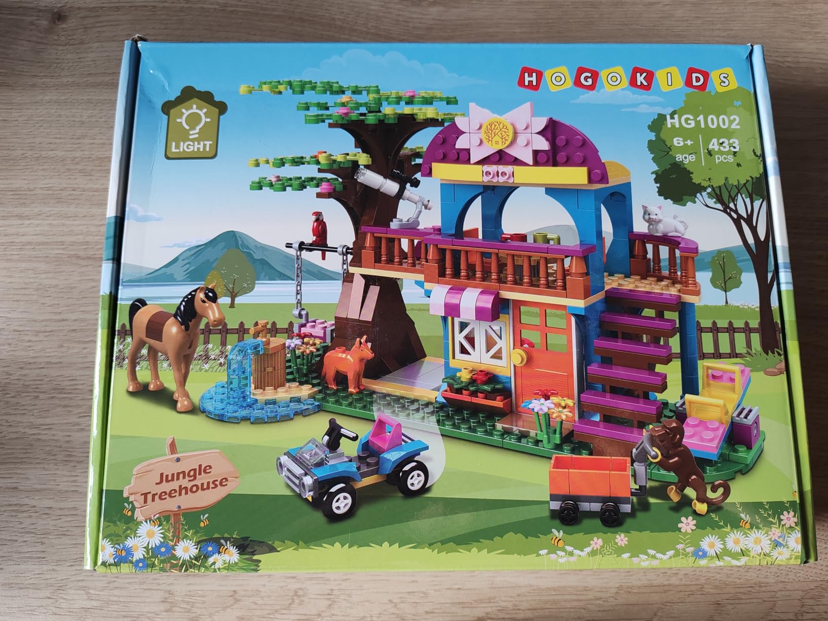 HOGOKIDS Tree House Building Sets with LED Light - Jungle Treehouse ...