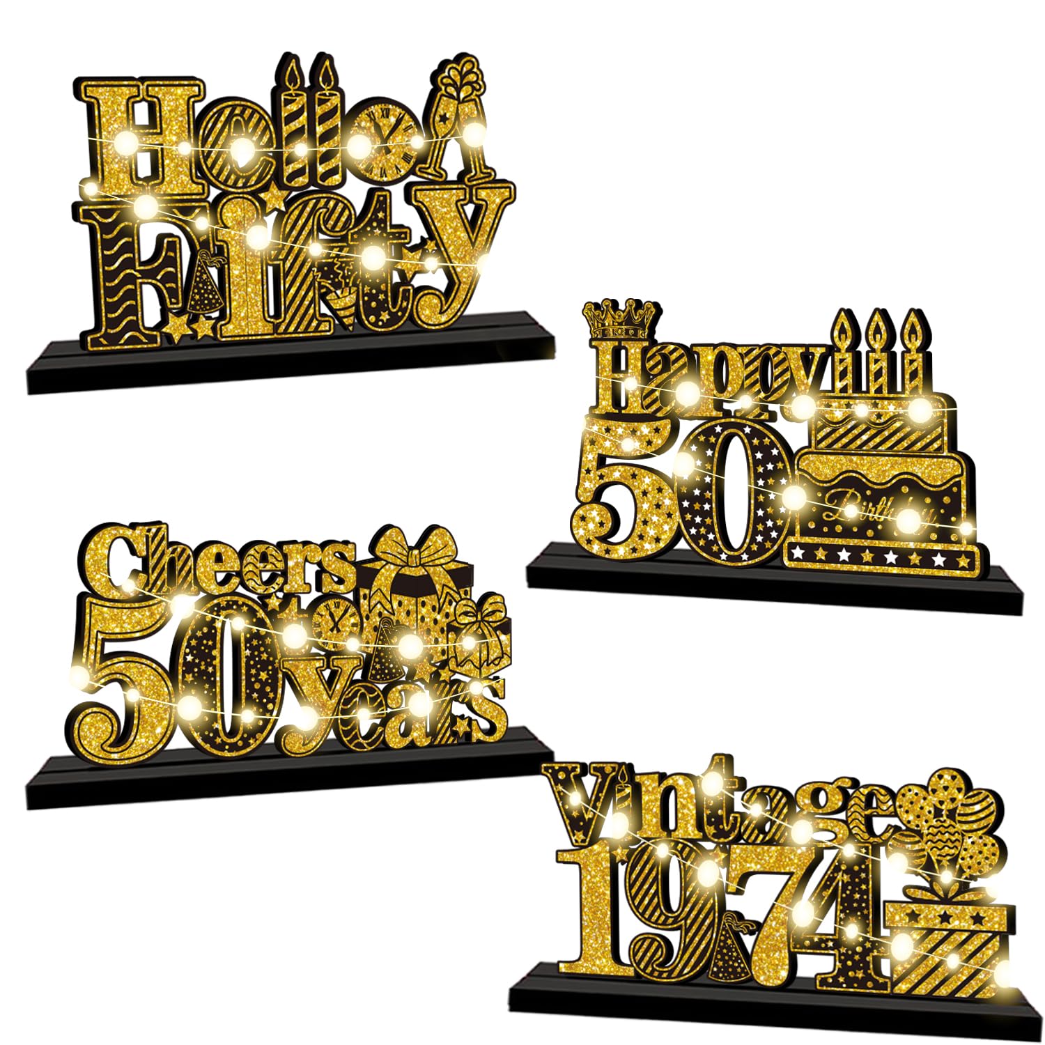 Black And Gold 50th Birthday Centerpieces Balloon Decorations