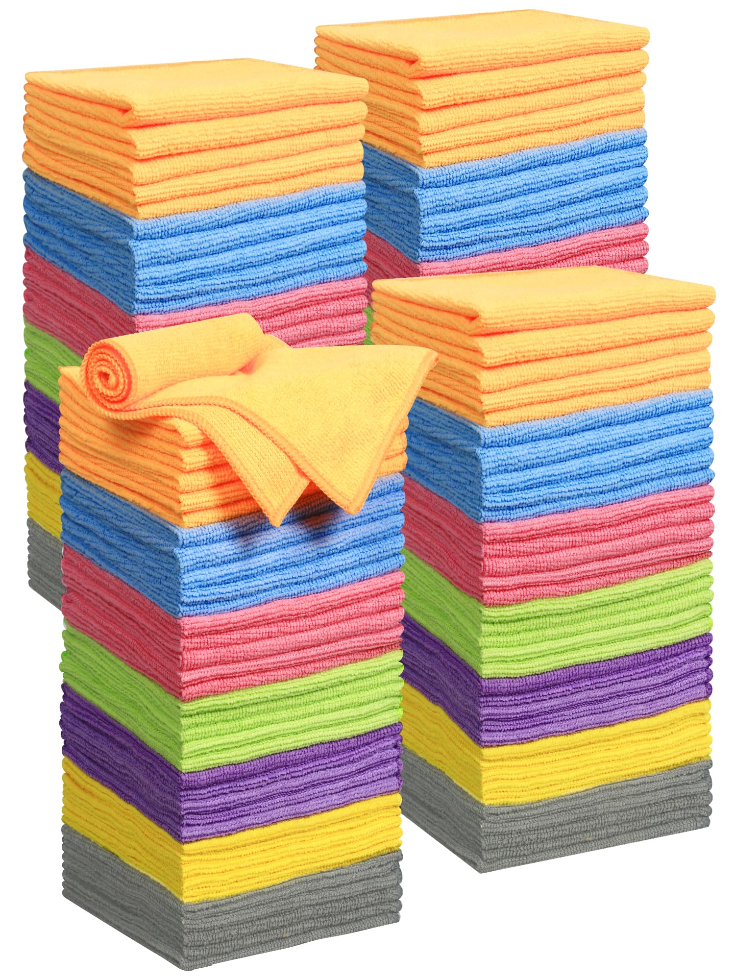 Amazon.com: LYDTICK 140 Pack Microfiber Cleaning Cloths, Bulk ...