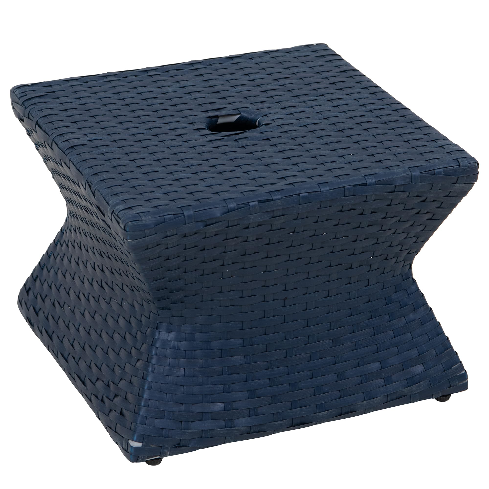 Amazon.com : Sunjoy Outdoor Side Table with Umbrella Hole, Poolside 16 ...
