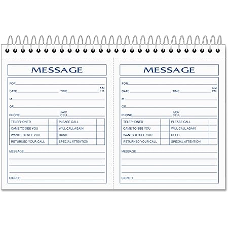 Amazon.com : TOPS Phone Message Forms Book, Carbonless Duplicate, 4.25 ...