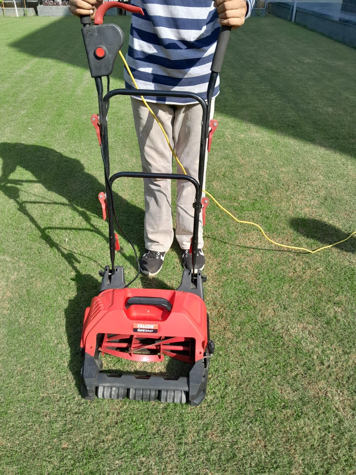 FALCON ‎Easy Drive + 600 Watt Electric Cylindrical Lawn Mower 13" Grass ...