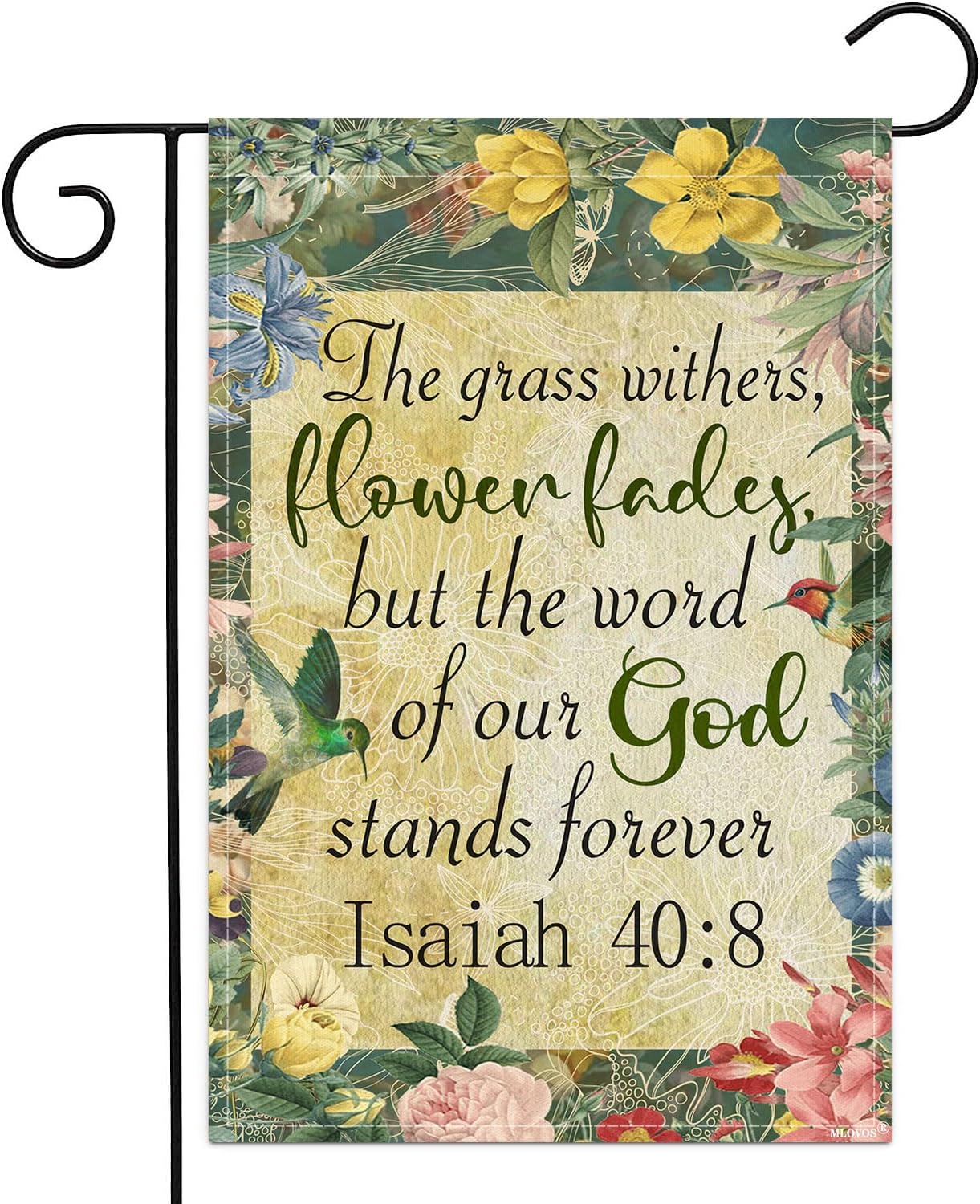Amazon.com : Funny Garden Flag God Stands Forever Garden Flags Double ...