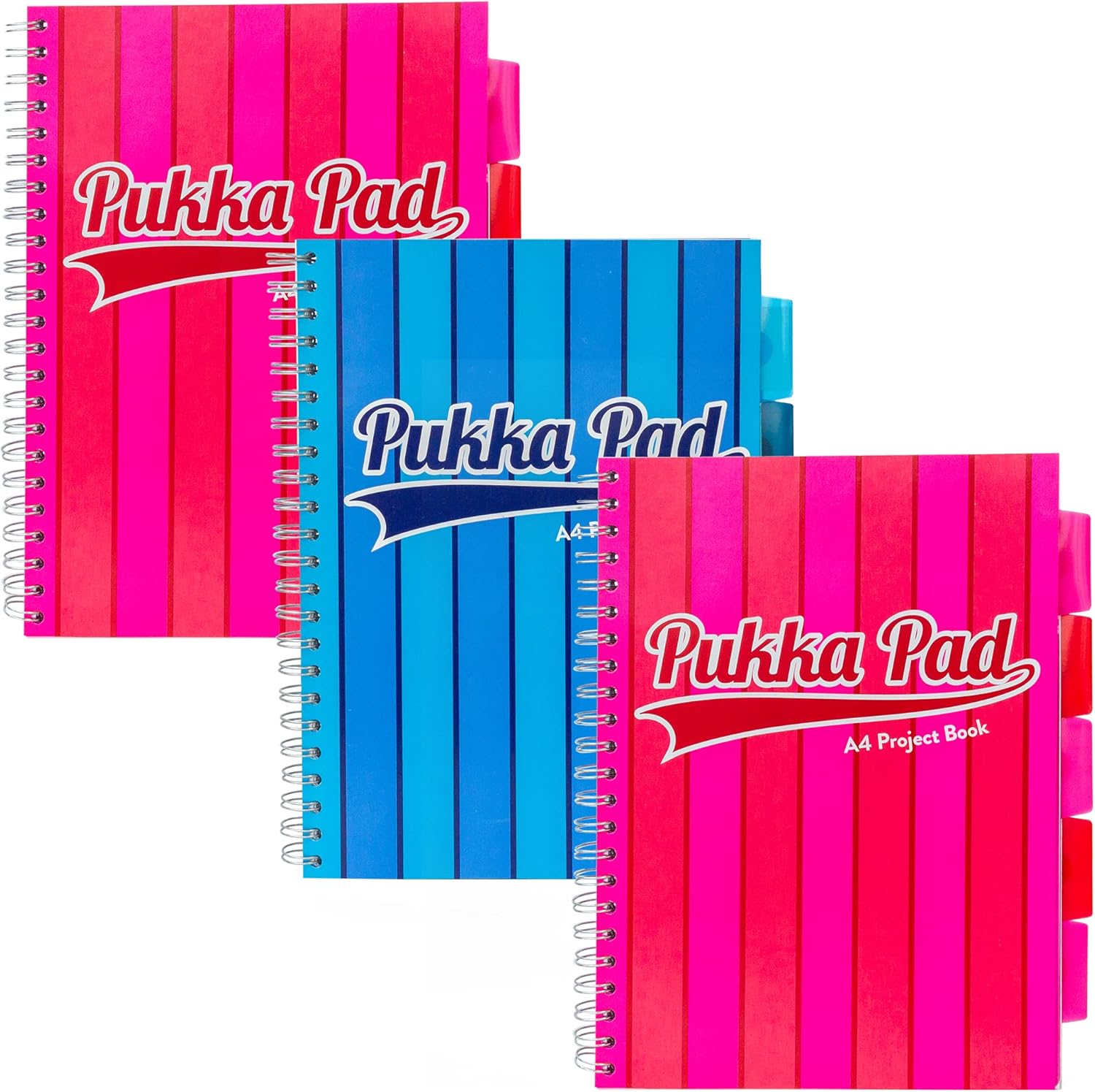 Pukka Pad, Vogue Spiral Bound A4 Project Notebooks 3-Pack ...
