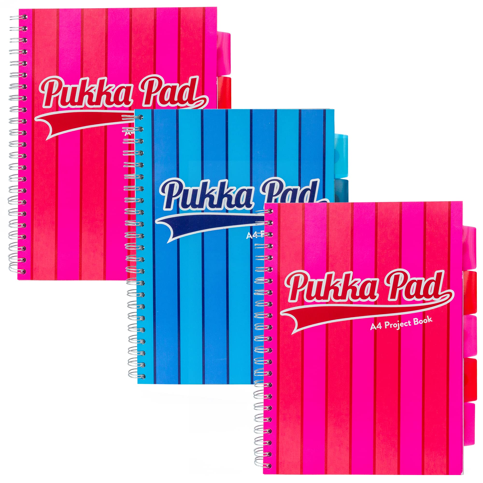 Pukka Pad, Vogue Spiral Bound A4 Project Notebooks 3-Pack ...