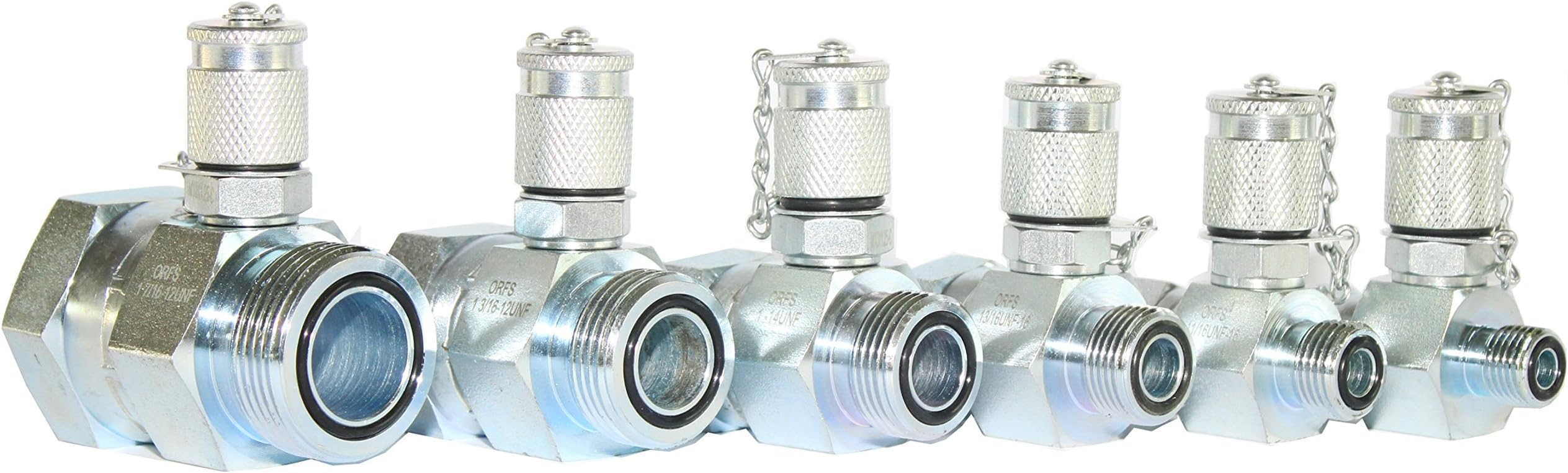 Amazon.com: XZT JIC37 7 PACK Hydraulic Swivel Run tees,hydrulic tee ...