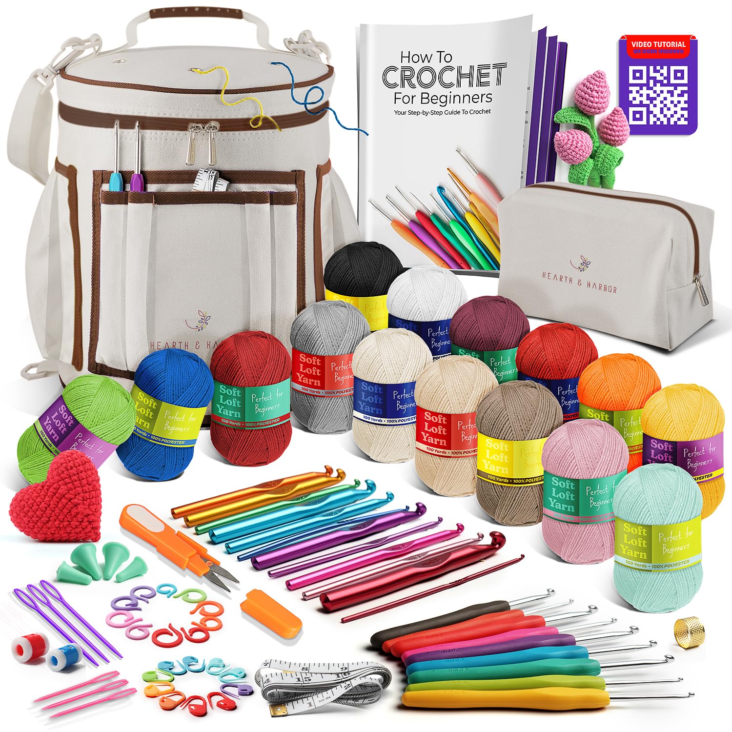 Amazon.com: Crochet Kit for Beginners Adults and Kids - Beginner ...