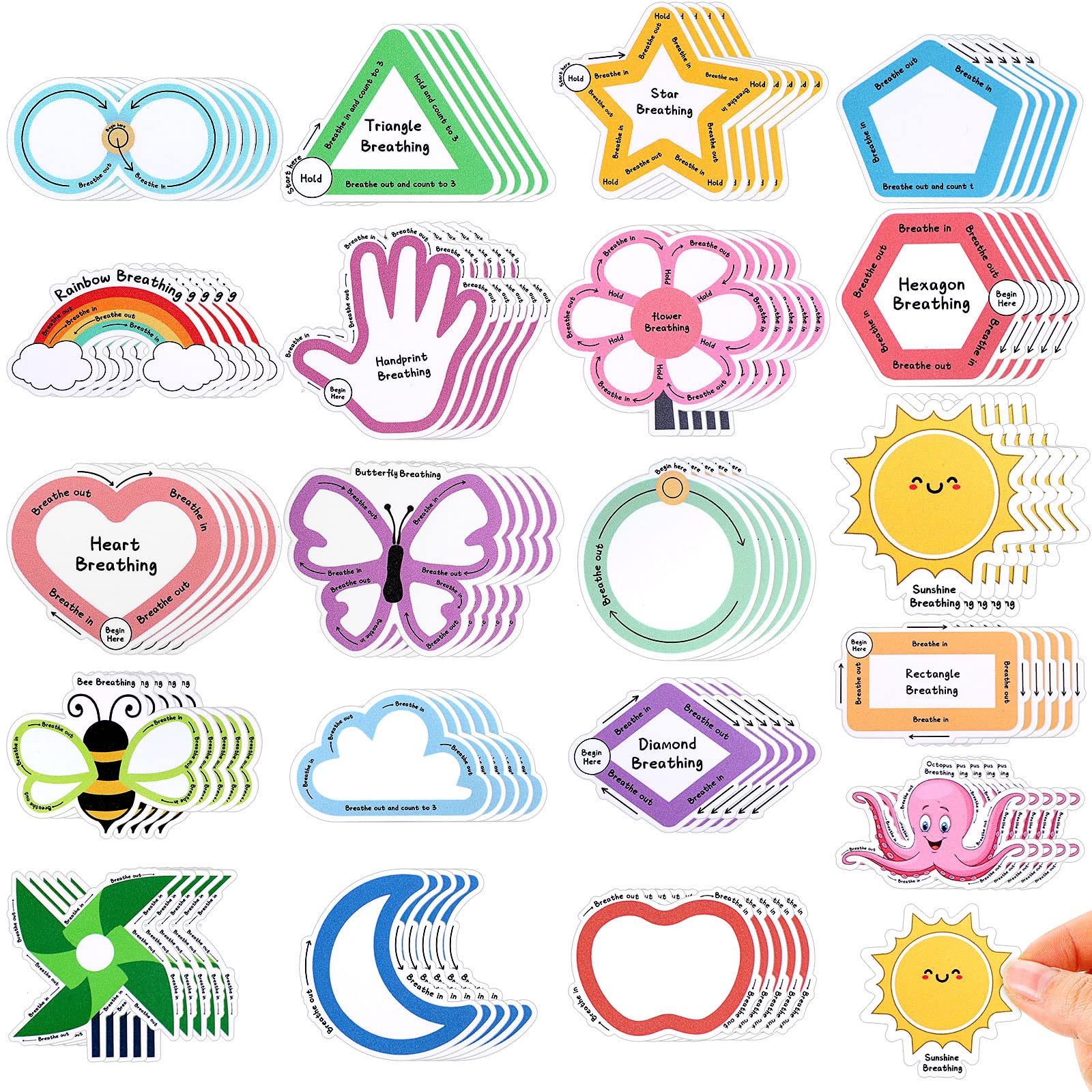 Snapklik.com : Crtiin 100 Pack Sensory Strips Anxiety Mindfulness ...