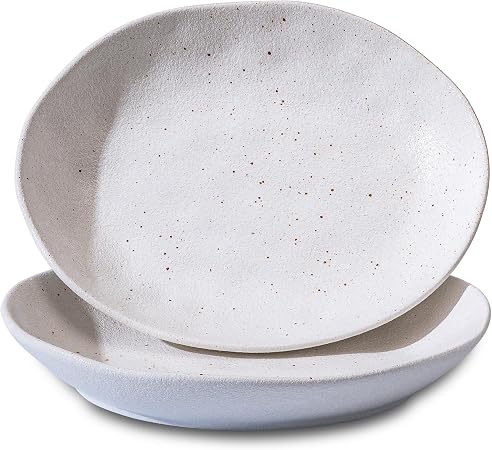 Amazon.com | Handcrafted Ceramic Plates Set of 2, Pasta Bowls | 10 ...