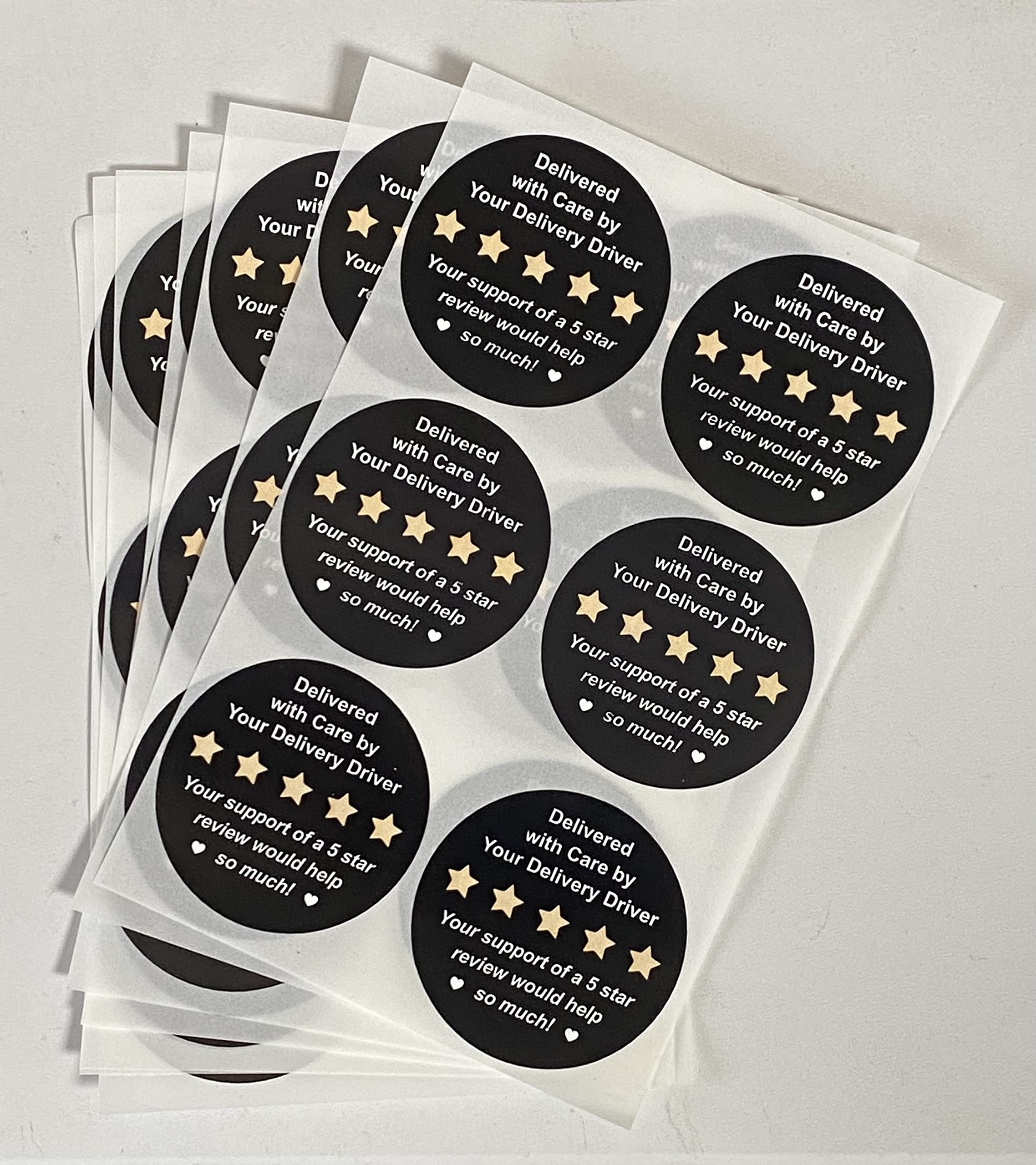 Amazon.com: 2 inch 300PCS Black 5 Star Delivery Labels Stickers ...