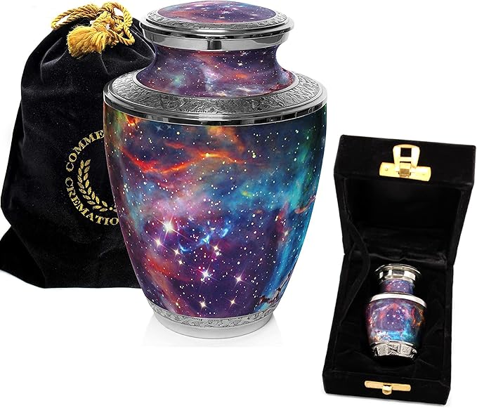 Amazon.com: Large Galaxy Urn with ONE Matching Keepsake : Home & Kitchen