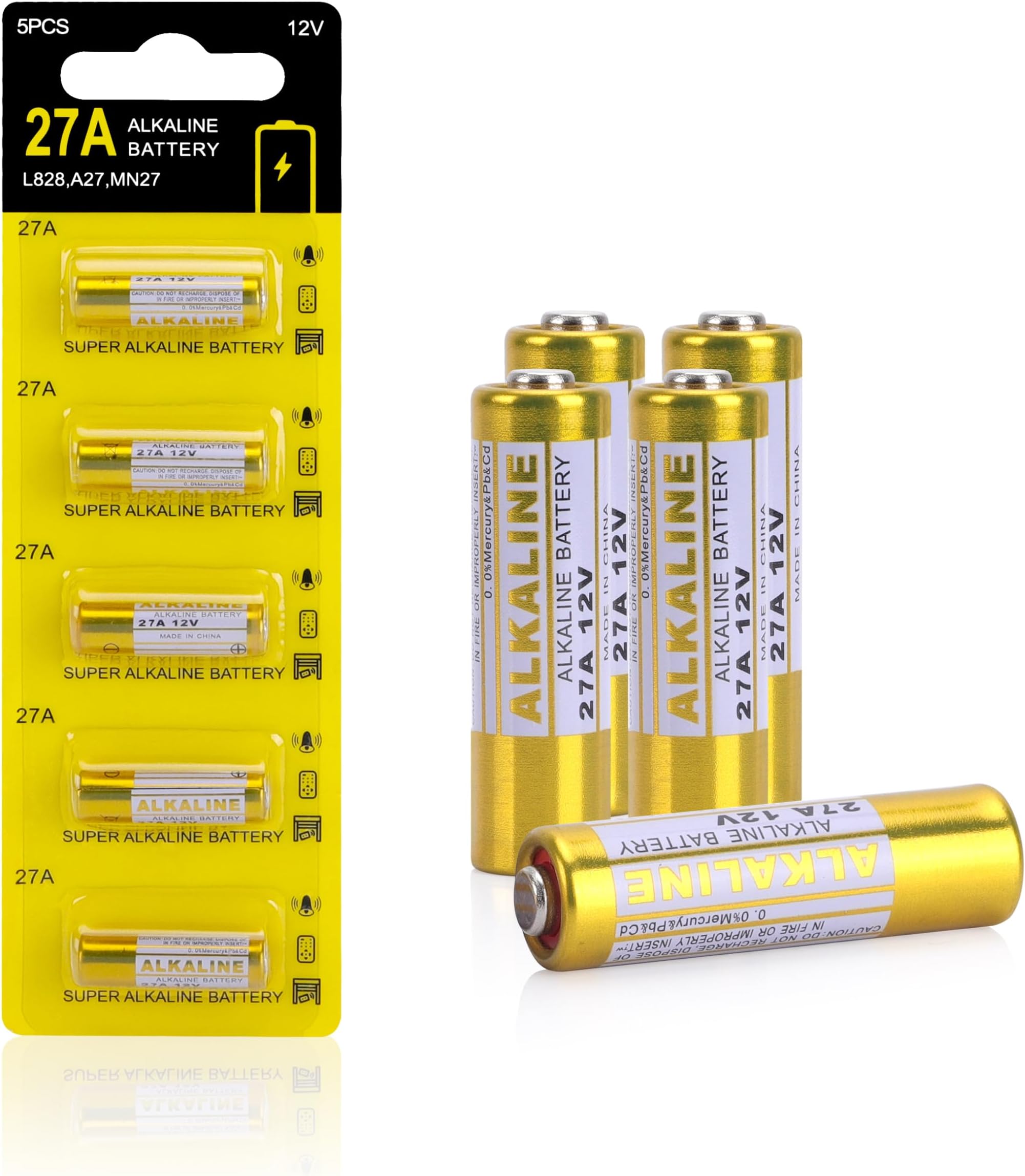 Amazon.com: LiCB A27 27A 12V Alkaline Battery (5-Pack) : Health & Household