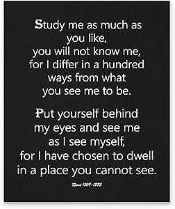 Amazon.com: Rumi Poetry, Study Me Poem Wall Art, 11"x14" Un framed ...