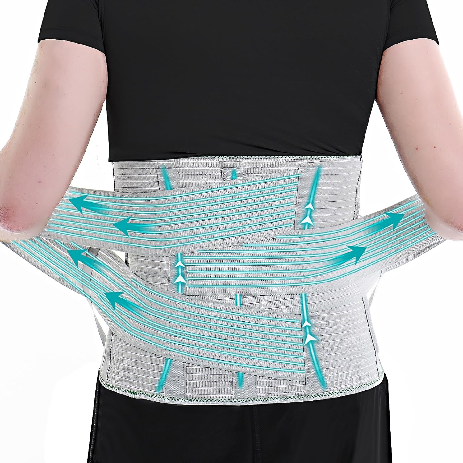 Amazon.com: TANDCF Back Support,Entire Back Brace, Lumbar Support Belt ...