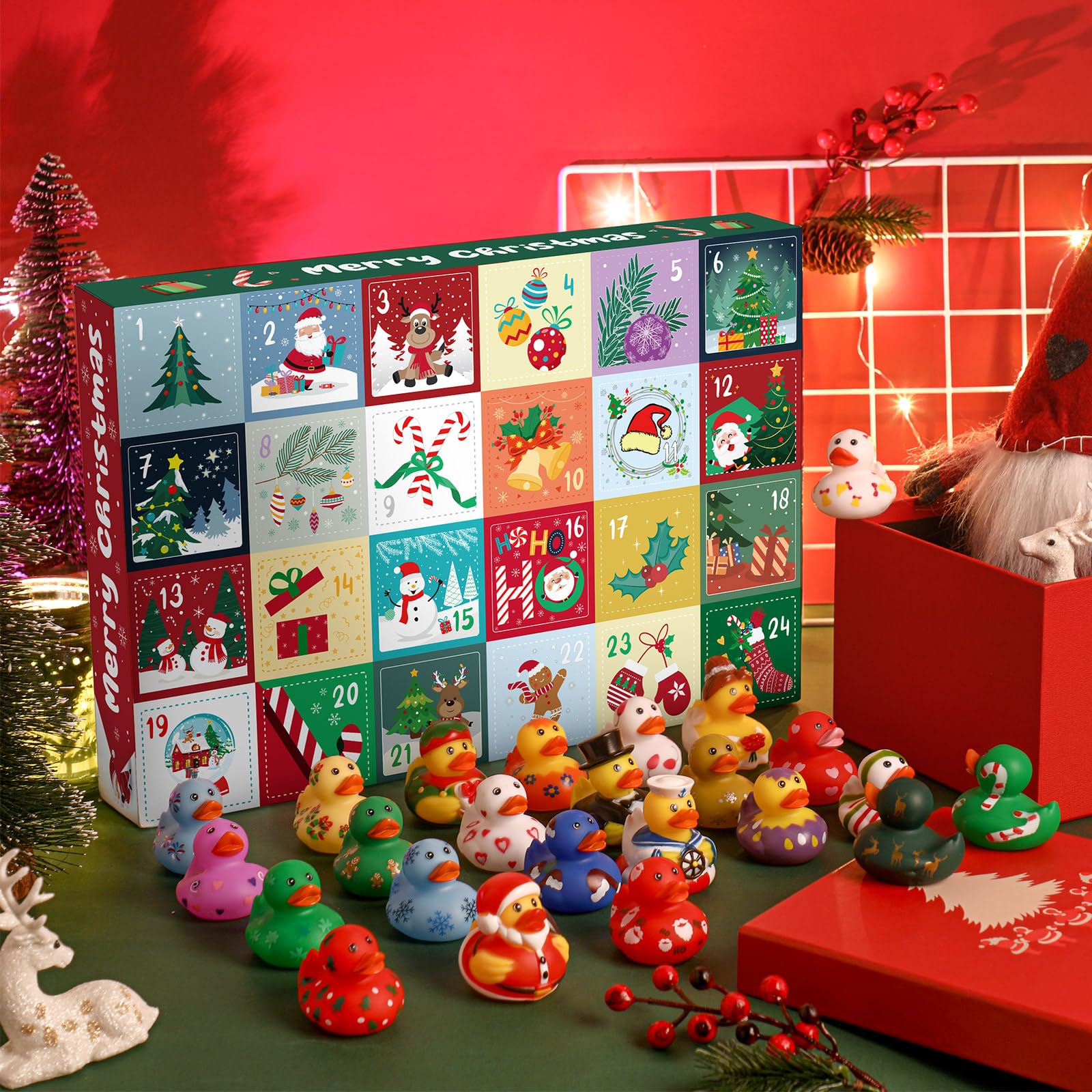 Snapklik.com : Advent Calendar 2024 Christmas Countdown Toys Rubber ...