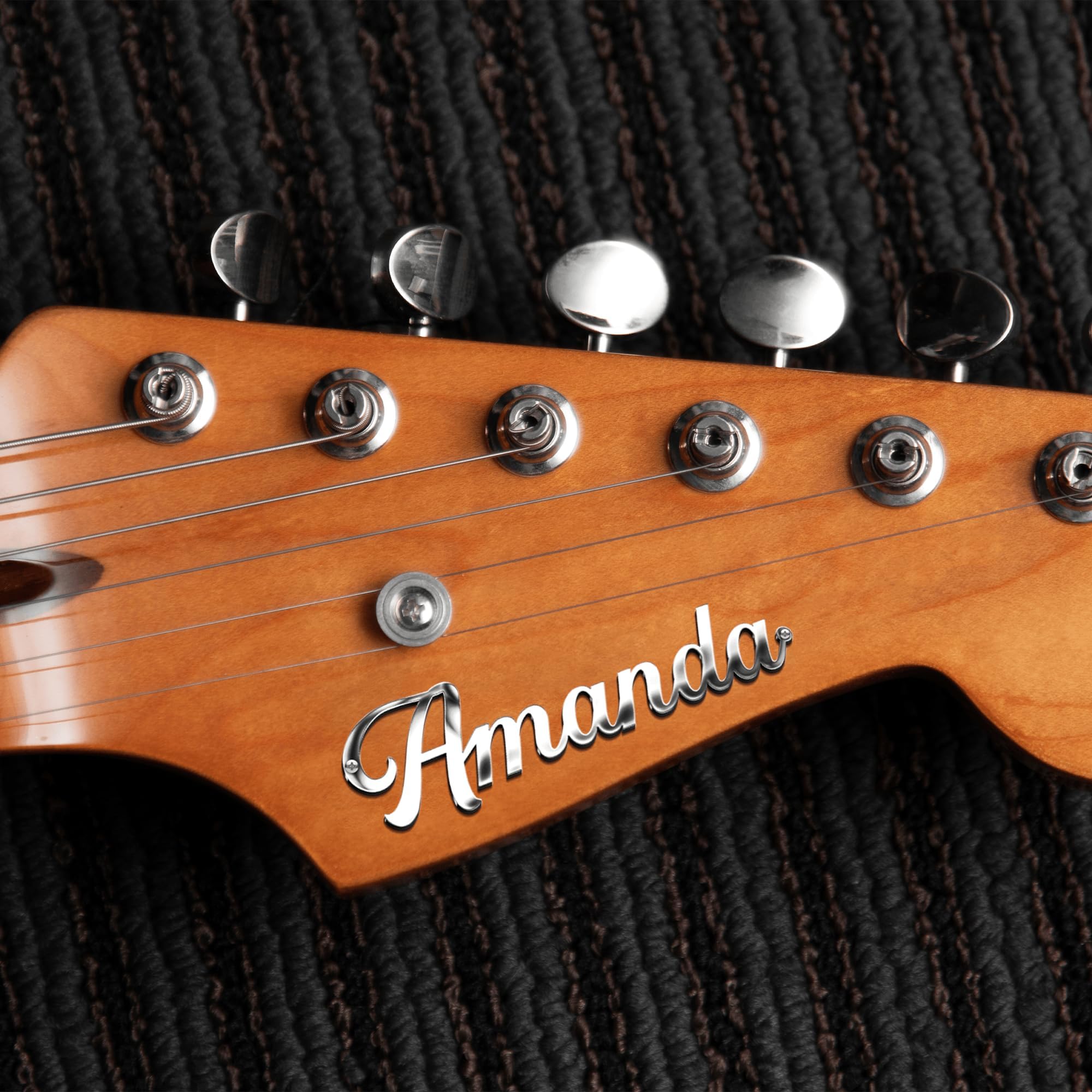Amazon.com: Personalized Custom Metal Name Guitar Headstock, Vintage ...