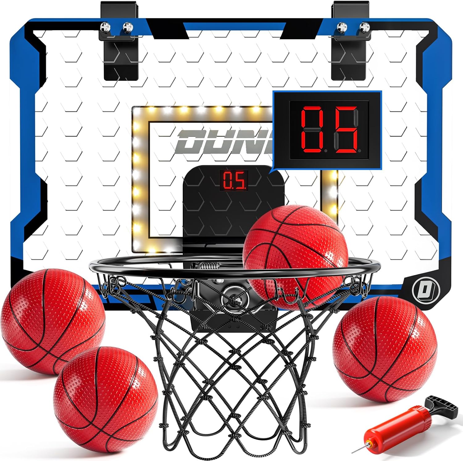 Amazon.com: NIPLOOOW Indoor Basketball Hoop for Kids, Over The Door ...