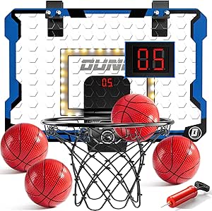 Amazon.com: NIPLOOOW Indoor Basketball Hoop for Kids, Over The Door ...