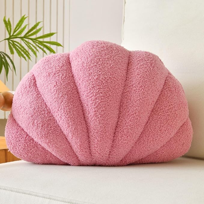 Amazon.com: Lfsaaj Seashell Throw Pillows, Shell Shaped Throw Pillows ...