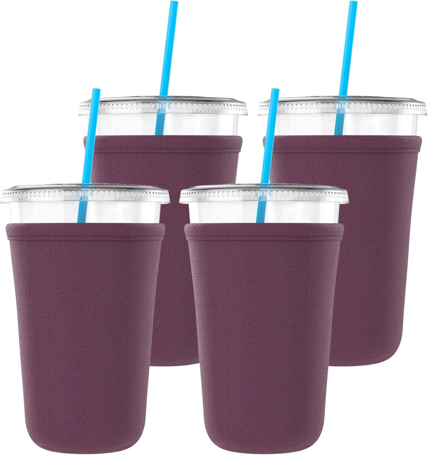 Amazon.com: TahoeBay Iced Coffee Cold Cup Sleeve (4-Pack) Reusable ...