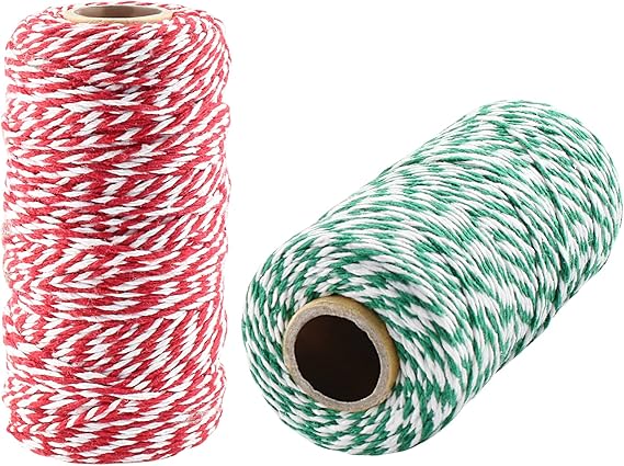 Amazon.com: Piutouyar Red and White Twine & Red and Green Twine ...