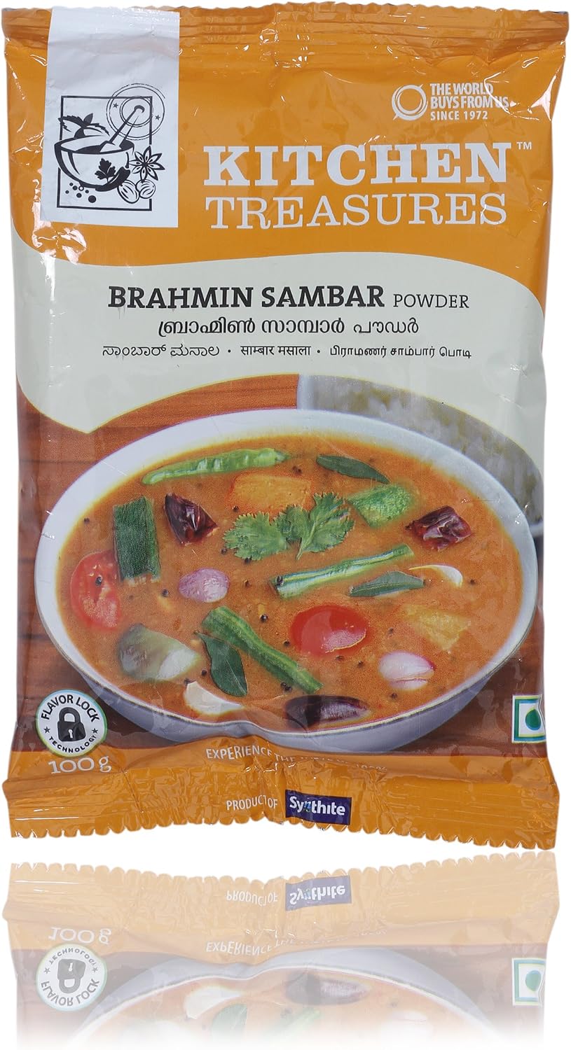 Kitchen Treasure Brahmin Sambar Powder 100G : Amazon.co.uk: Grocery