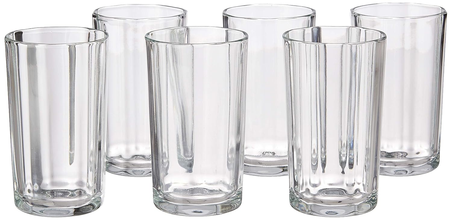 Buy Yera Glass Tumbler(capacity-290ml Each), Set of 6, Transparent ...